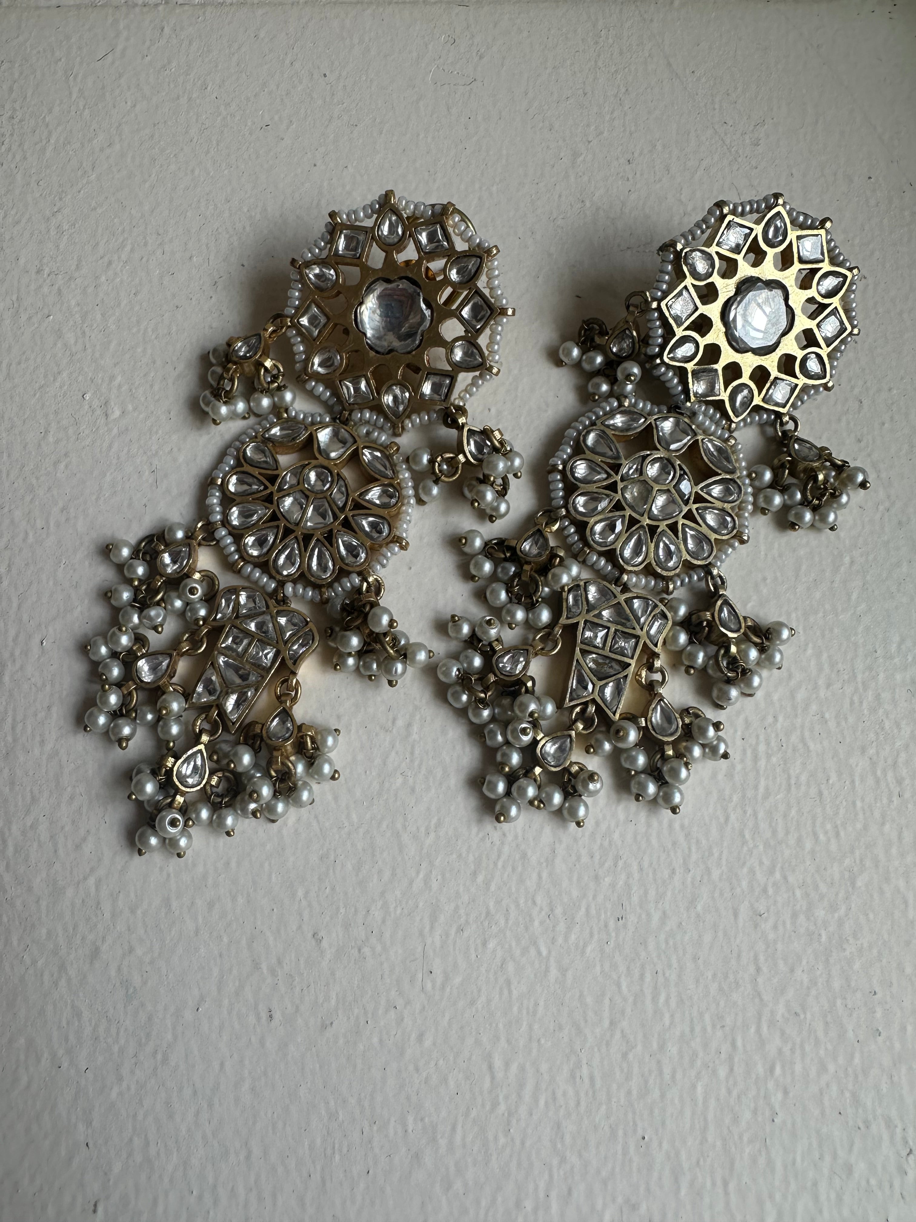 Sivya white earrings – Dhora India