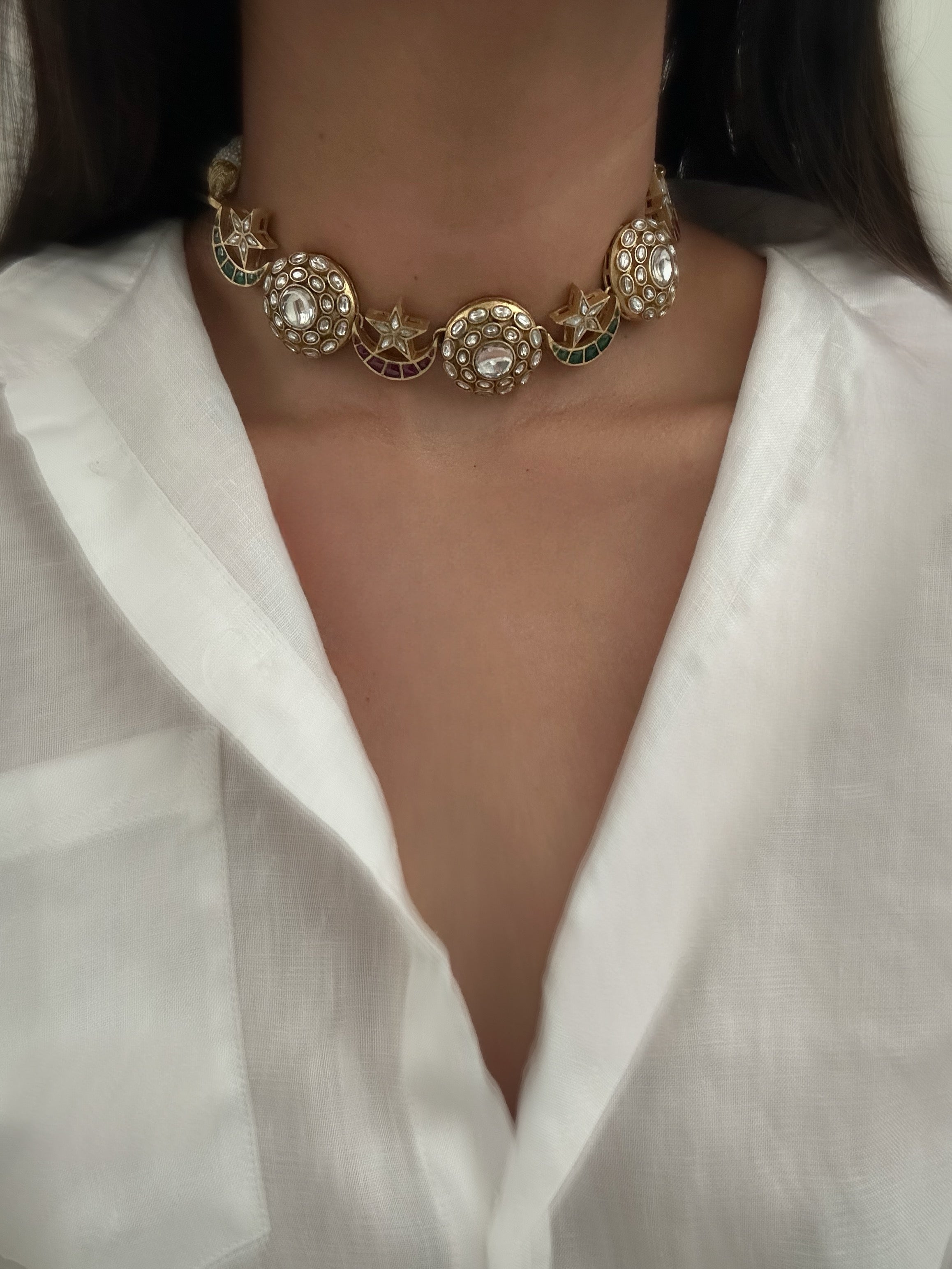 Chand sitara necklace set – Dhora India
