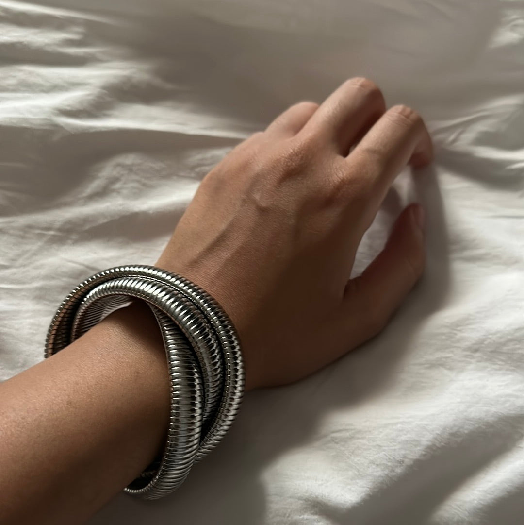 Spring Snake Silver Bracelet – Dhora India